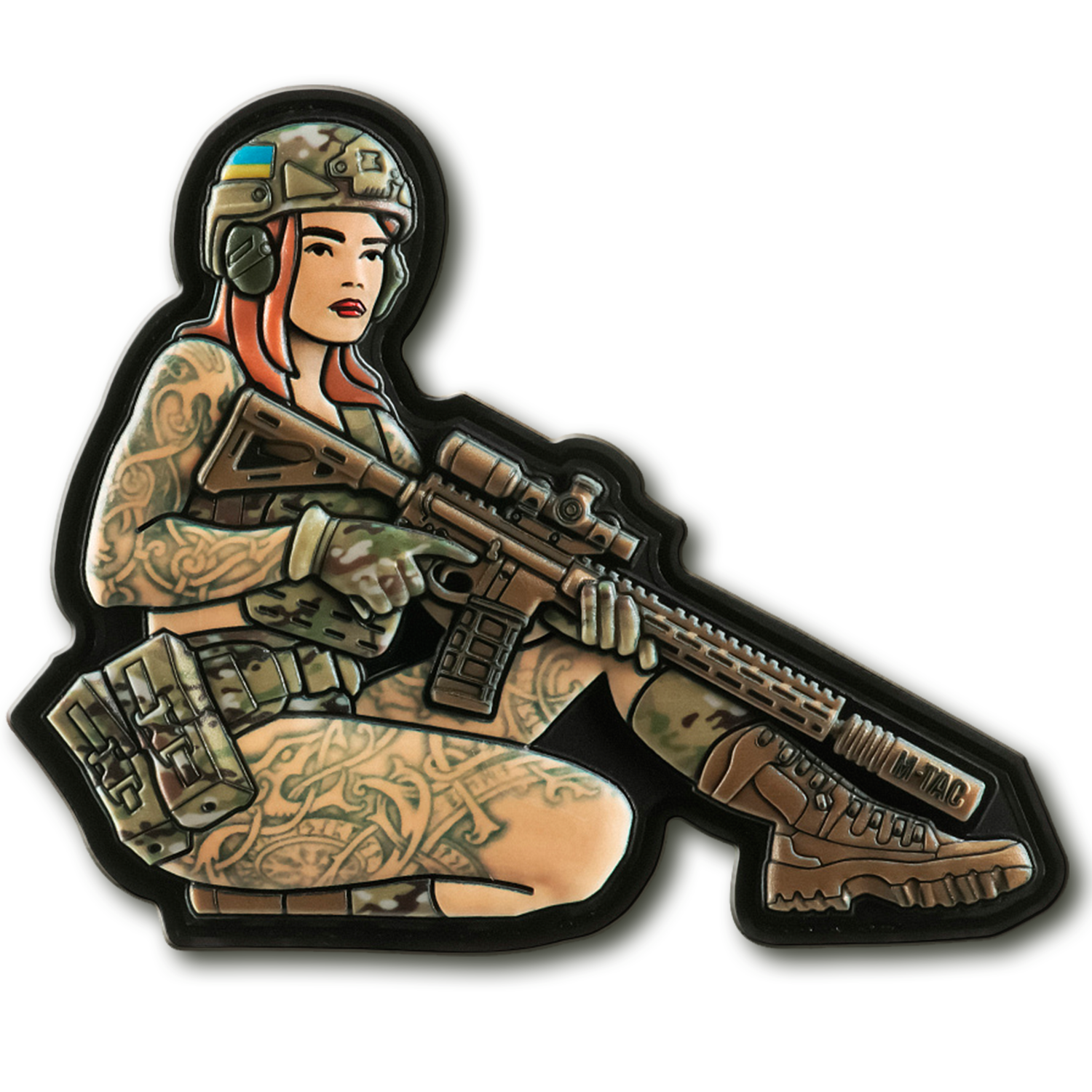 M-Tac Morale Patch Tactical Girl - №4 PVC Pink - M-Tac