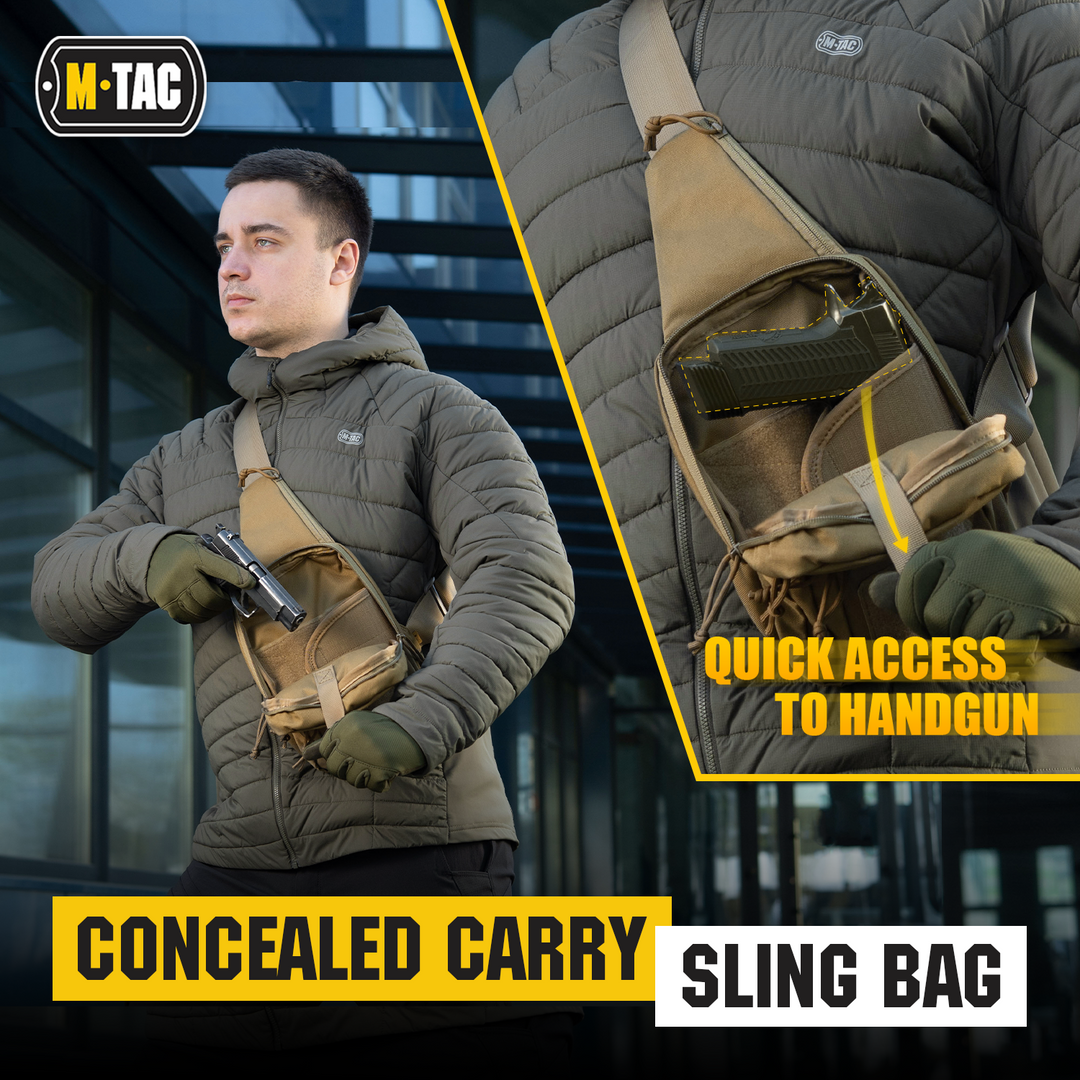M-Tac Tactical Bag Shoulder Chest Pack with Sling and Loop Panel – M-TAC