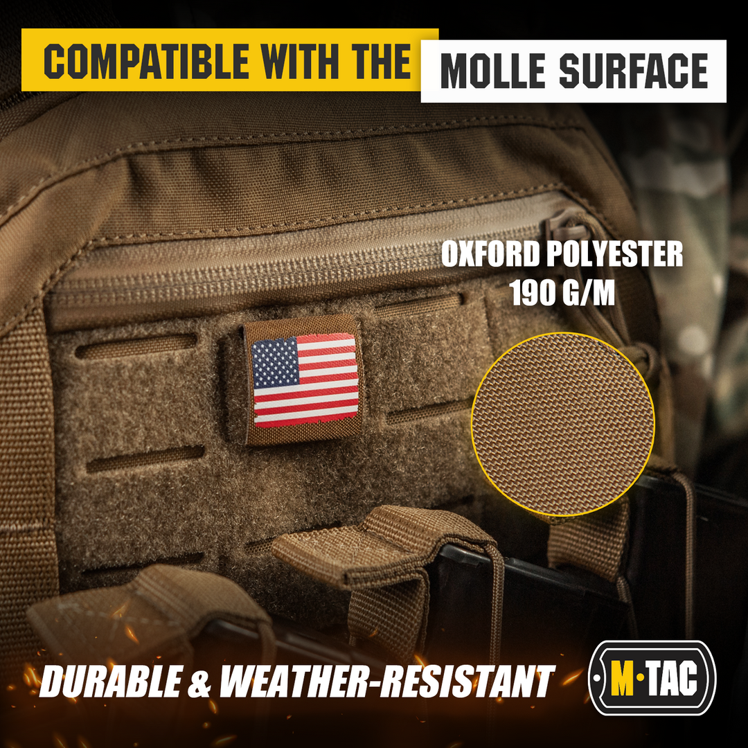 M-Tac Molle Morale Patch USA Flag - Tactical Military Badge - M-TAC