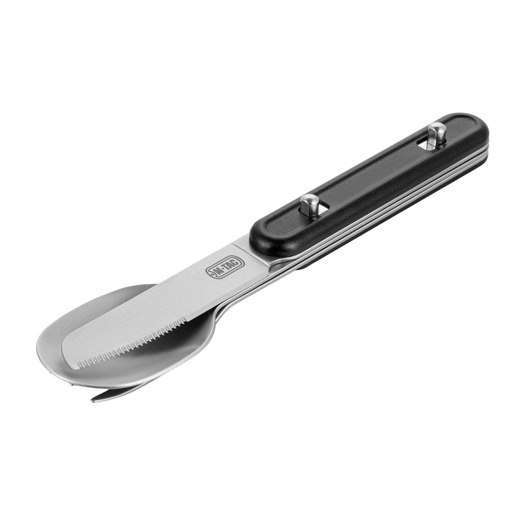M-Tac Modular Cutlery Set (3-Piece) Black/Steel – Tactical Utensil Set ...